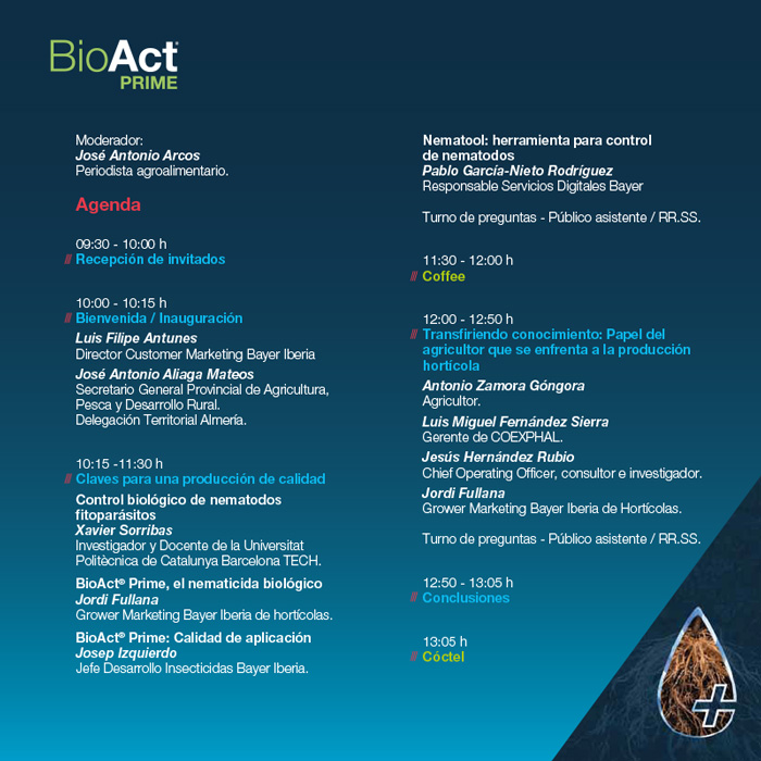 Día 25 de mayo. Jornada 'BioAct Prime. Claves para una producción ...