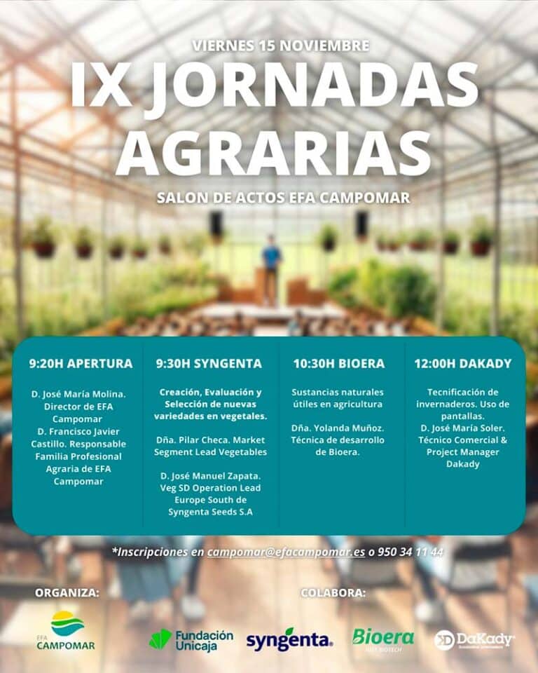 Día 15 de noviembre. IX Jornadas Agrarias de EFA Campomar ...